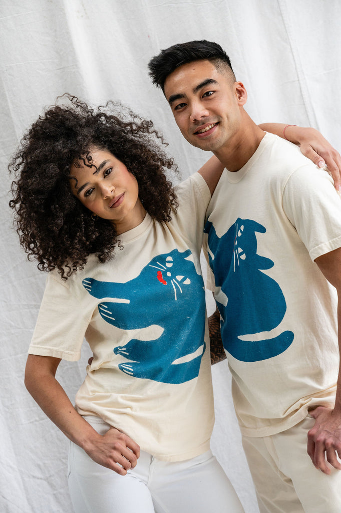 Odin The Cat Tee - Cream | YARROW GOODS